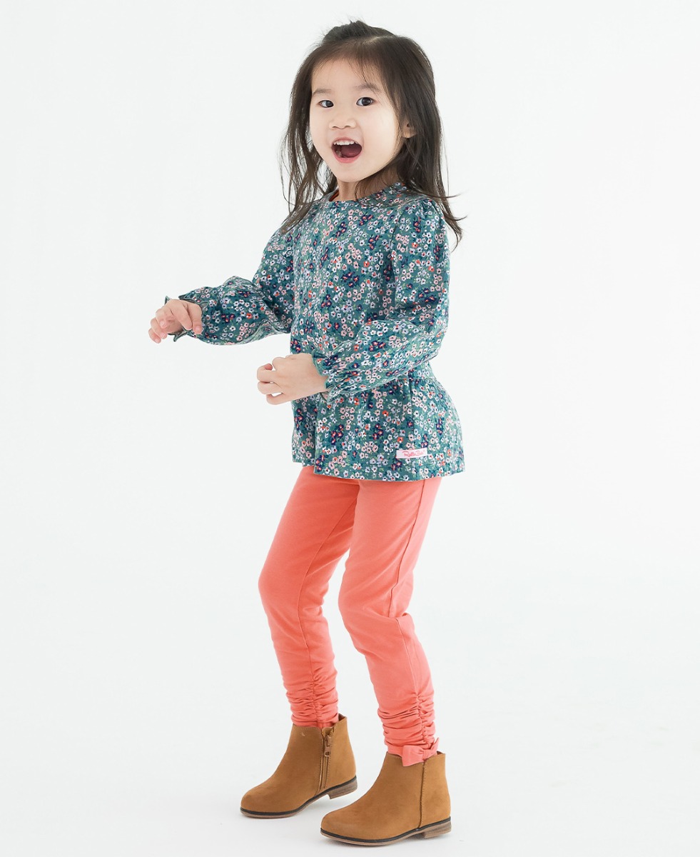 Majestic Meadow Knit Puff Long Sleeve Peplum Top