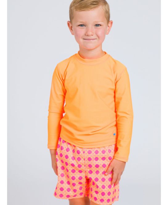 Neon Sherbet Cane Swim Trunks