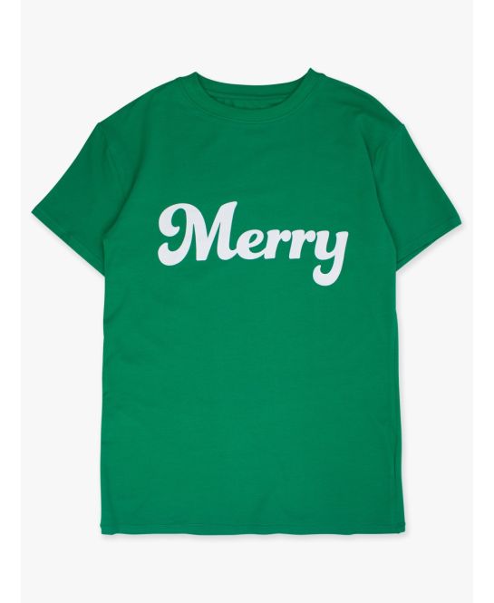 Merry Green Adult Short Sleeve Graphic Tee