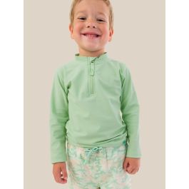 Sage Long Sleeve Zipper Rash Guard