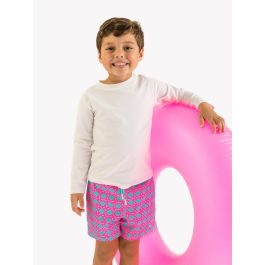 Neon Sorbet Cane Performance Hybrid Swim Trunks