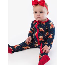 Beary Christmas One Piece Footie Pajama, Bamboo Viscose